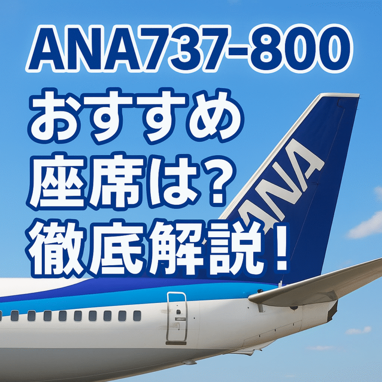ANA737-800のおすすめ座席はどこ？快適な旅を叶える選び方